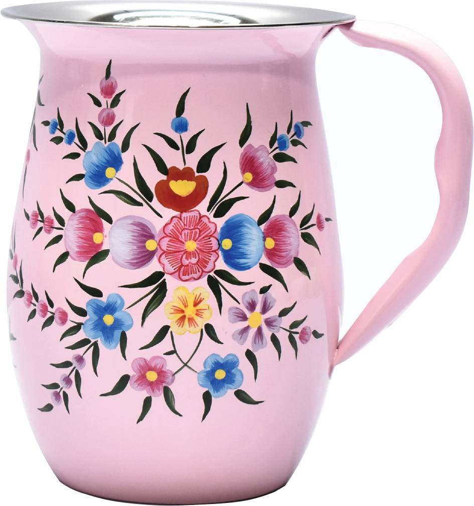 Jaipur - Hand Painted Stainless Steel Jug - Candy Pink