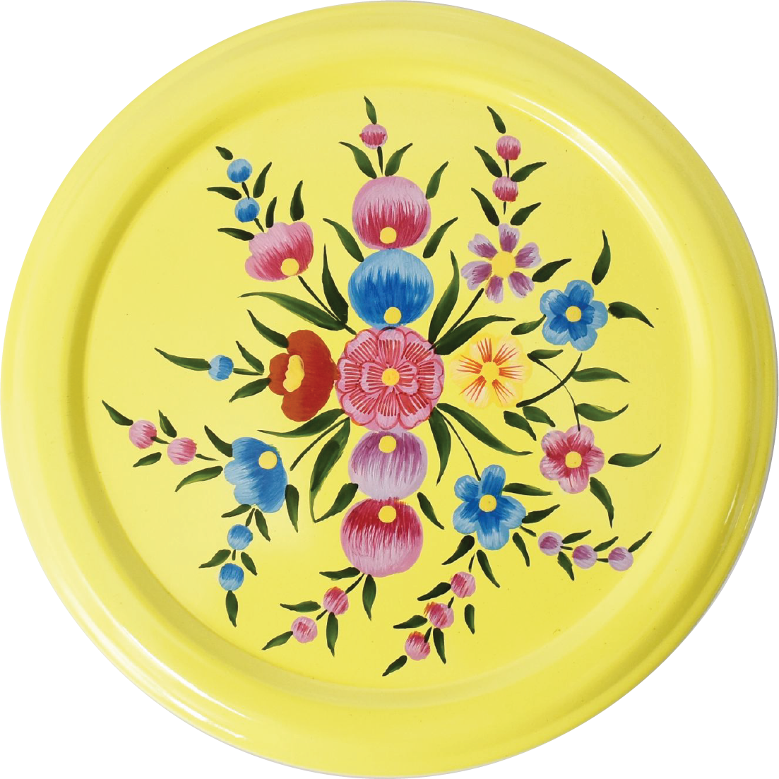 Jaipur - Hand Painted Stainless Steel Small Storage Tin - Sunshine Yel